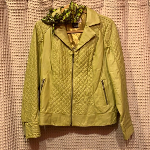 Bradley Bayou | Jackets & Coats | Vintage Green Genuine Leather Bomber ...